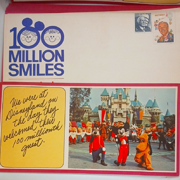Disney | Art | Disney 0 Million Smiles Poster Blue Yellow Red | Poshmark